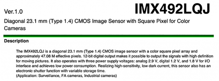 索尼发布4700万像素M43画幅CMOS 松下GH6或将搭载支持8K视频__凤凰网
