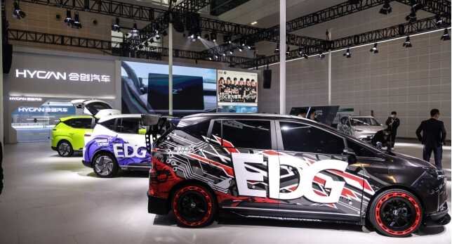 纯电智能潮跑合创A06 X EDG.M 亮相天津车展_凤凰网汽车_凤凰网