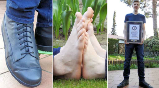 德国16岁男孩脚穿57码鞋创下吉尼斯世界纪录__凤凰网