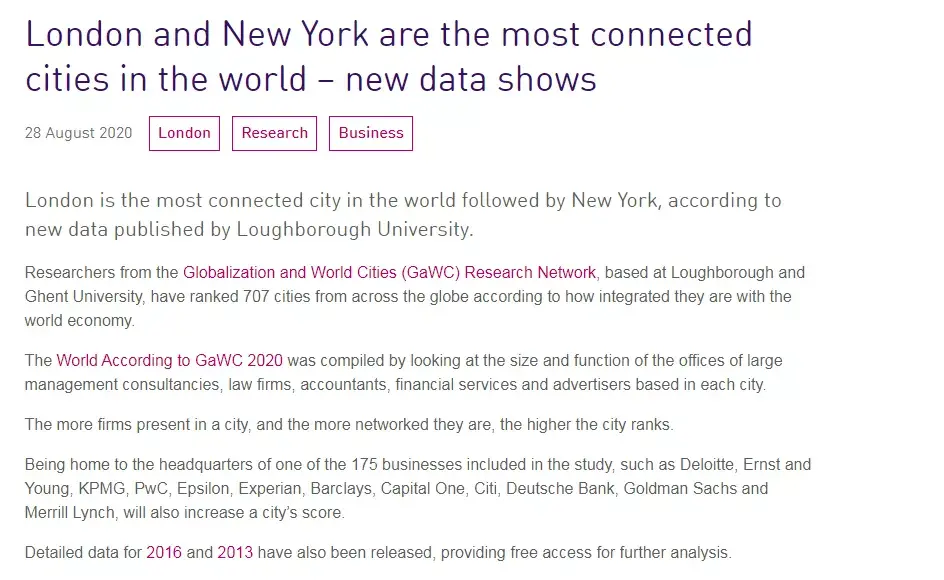 2020年Gawc世界城市排名榜单出炉！你的城市上榜了吗？__凤凰网