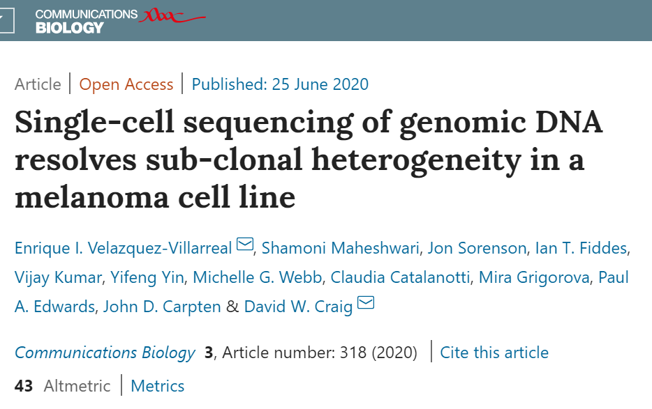 Commun Biol | 基于单细胞DNA测序绘制拷贝数变异图谱，揭示肿瘤的遗传多样性__凤凰网