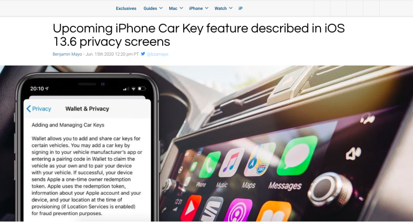 用iPhone充当“车钥匙”，苹果“CarKey”功能上线进行时？__凤凰网
