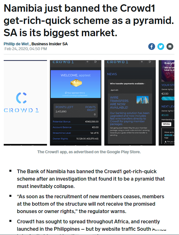 Crowd1涉嫌传销，“外国公司”非法进入国内收割现象屡见不鲜__凤凰网
