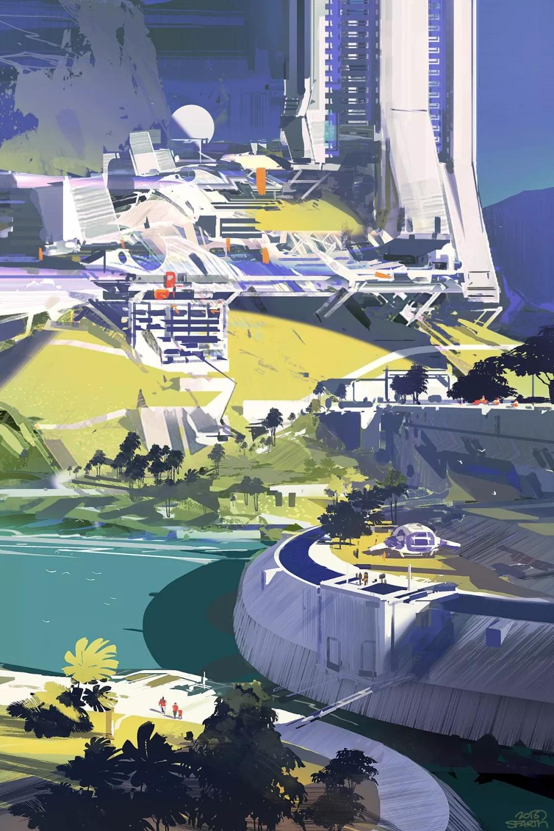 【CG原画插画教程】场景概设 | 美国艺术总监sparth __凤凰网