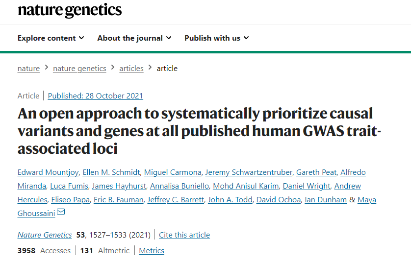 Nature子刊发布新型分析框架Open Targets Genetics，助力揭示GWAS性状相关基因-疾病-表型关联_凤凰网