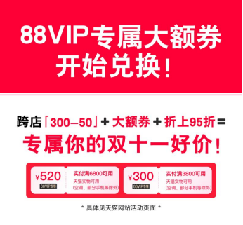 88VIP双11发放820元大额券，另有苹果惊喜券可申领_凤凰网