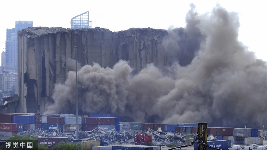 黎巴嫩贝鲁特港大爆炸两周年在即，谷仓残余建筑部分坍塌_凤凰网资讯_凤凰网