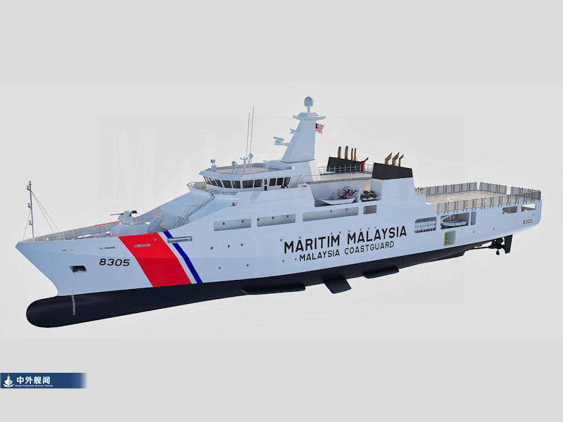 马来西亚首艘新型大型海警巡逻舰下水_凤凰网