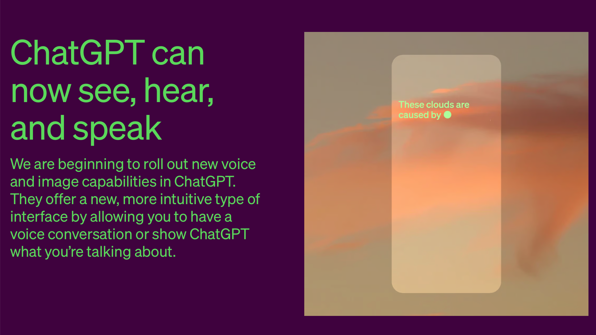ChatGPT重磅更新！可以通过图片和语音命令交互_凤凰网