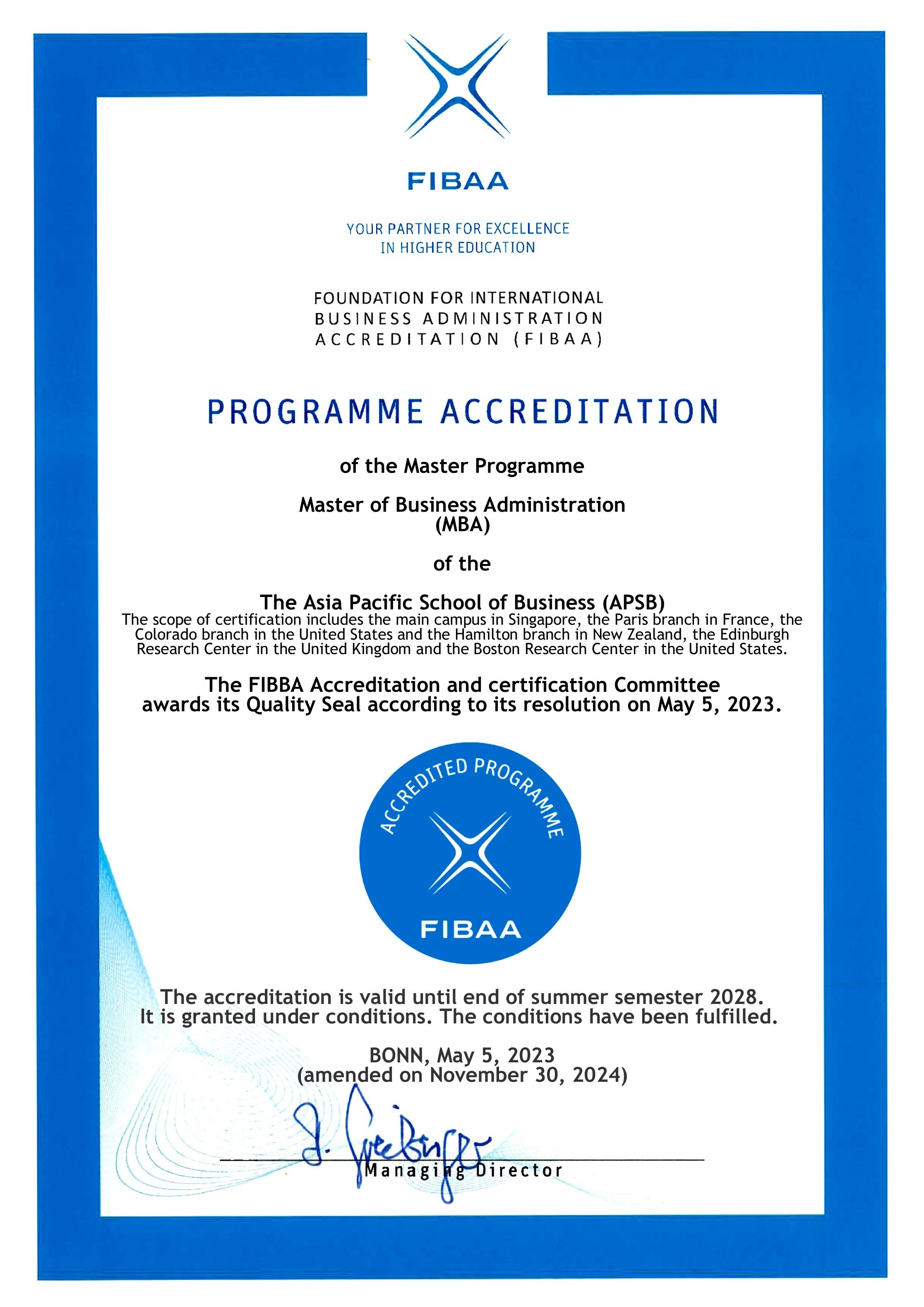 亚太商学院工商管理硕士课程喜获国际工商管理认证协会(FIBBA)认证_凤凰网