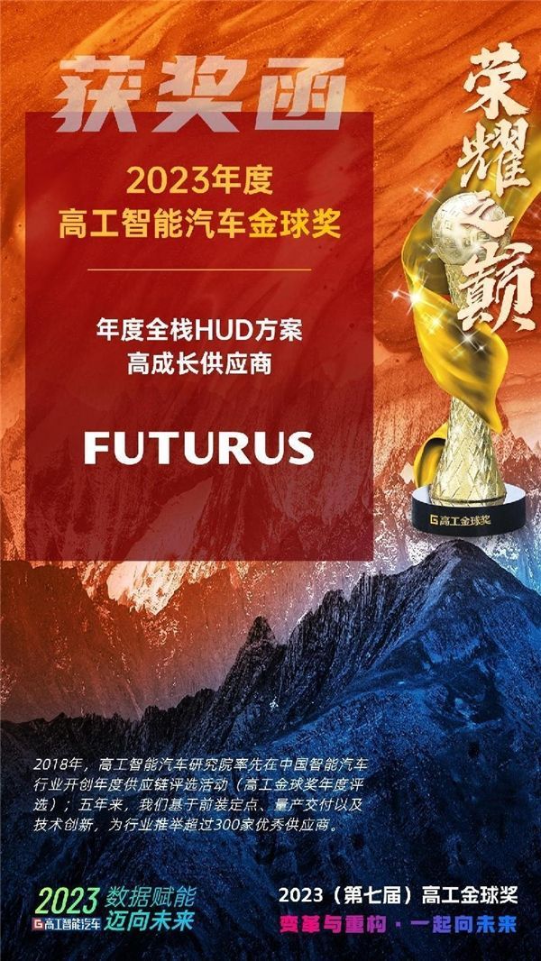 增速领跑，FUTURUS荣获“年度全栈HUD方案高成长供应商”_凤凰网