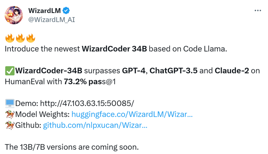 一次通过率73％，开源代码大模型WizardCoder超越最新GPT-4以外所有闭/开源模型__凤凰网