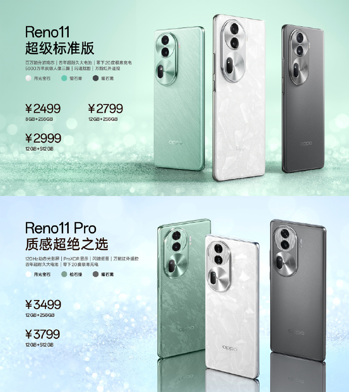 OPPO Reno 11系列手机发布 售价2499元起_凤凰网
