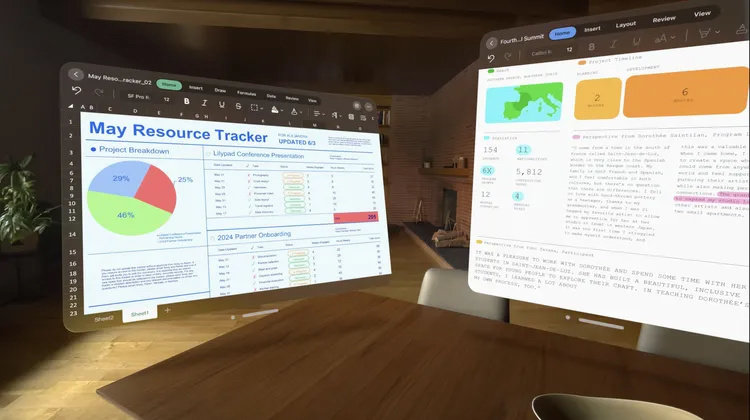 可眼神控制 苹果携手微软为Vision Pro头显带来办公新体验_凤凰网