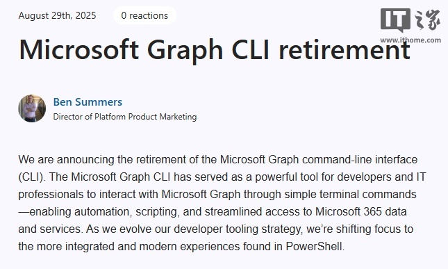 倒计时一年，微软宣布将逐步弃用 Graph CLI 与 Graph Toolkit_凤凰网科技_凤凰网