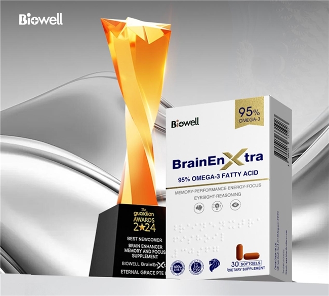 Biowell恩斯曼鱼油荣获新加坡guardian药房2024年度益脑营养品「畅销新星」_凤凰网