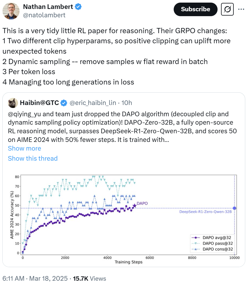 超越DeepSeek GRPO的关键RL算法，字节、清华AIR开源DAPO_凤凰网