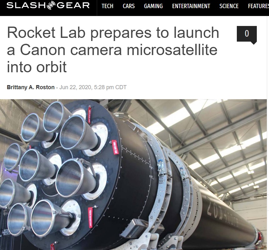 火箭实验室准备将一颗佳能相机微型卫星送入轨道_凤凰网科技_凤凰网