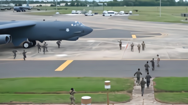 美军公开B52轰炸机装载核弹全程画面 一枚枚核弹被推进弹舱_凤凰网视频_凤凰网