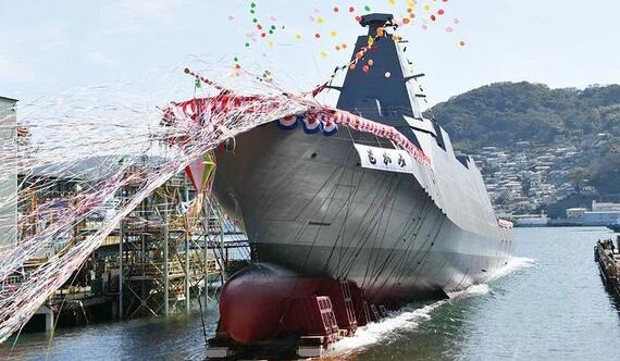 日本30FFM护卫舰首舰下水 继承二战重巡舰名_凤凰网