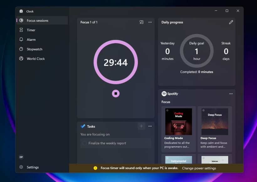微软Win11全新时钟App上手体验：集成Spotify音乐_凤凰网