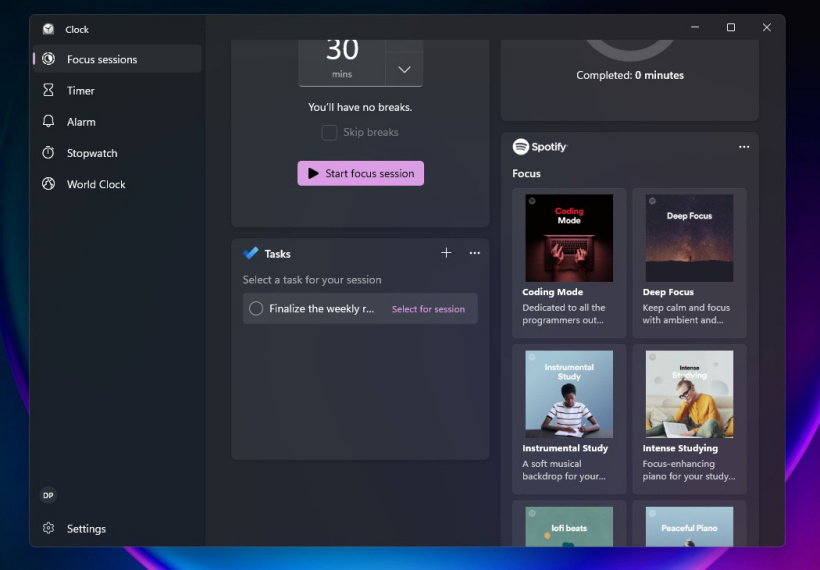 微软Win11全新时钟App上手体验：集成Spotify音乐_凤凰网