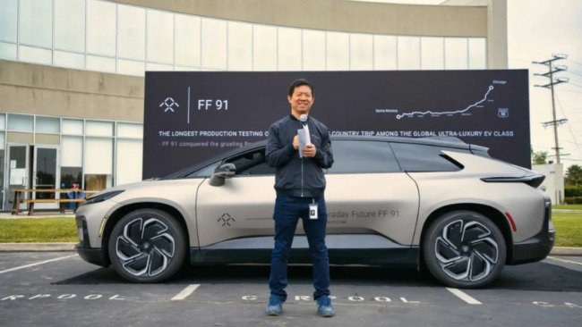 贾跃亭出席FF 91完成3653公里道路测试庆祝活动_凤凰网