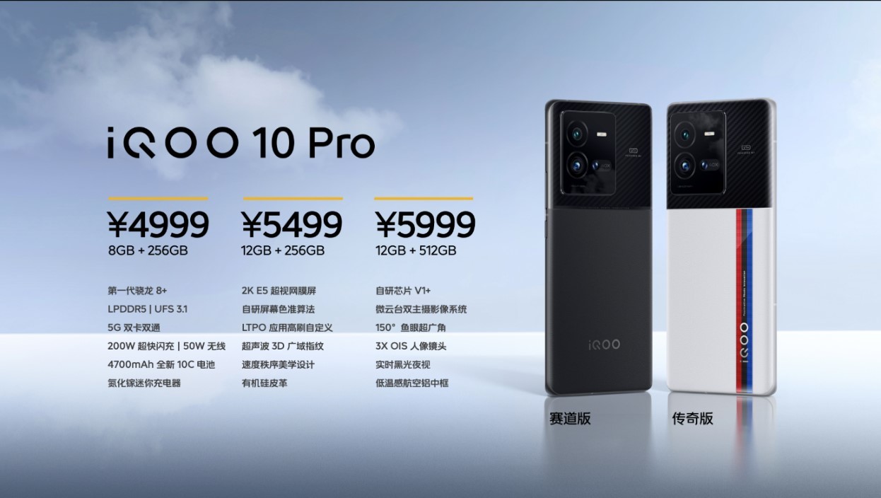 iQOO 10 Pro发布：首发200W快充搭骁龙8+ 售4999元起_凤凰网