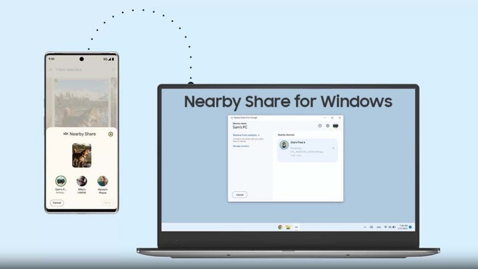 谷歌推出适用于Win10、Win11的Nearby Share Beta应用：可在安卓手机和PC间分享文件_凤凰网