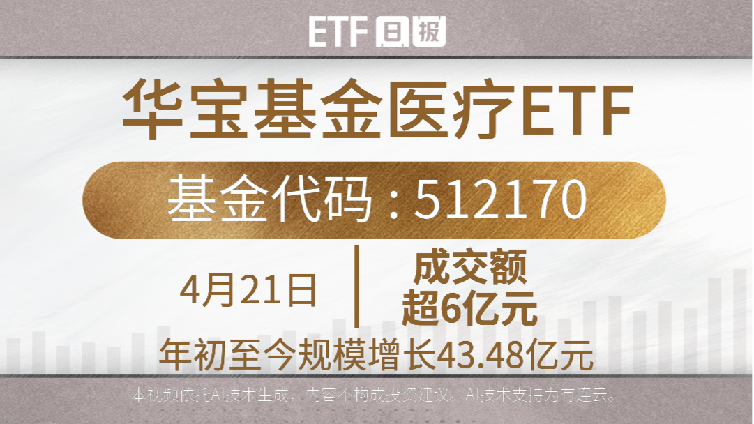 医疗ETF（512170）4月21日成交额超6亿元，年初至今规模增长43.48亿元_凤凰网视频_凤凰网
