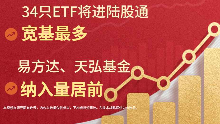 ETF动态 | 34只ETF新进陆股通，宽基最多，易方达、天弘基金纳入量居前_凤凰网视频_凤凰网