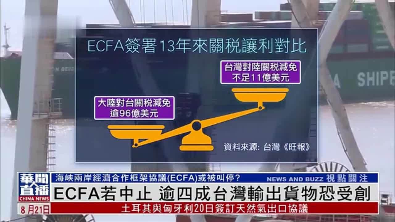 ECFA若中止 逾四成台湾输出货物恐受创_凤凰网视频_凤凰网