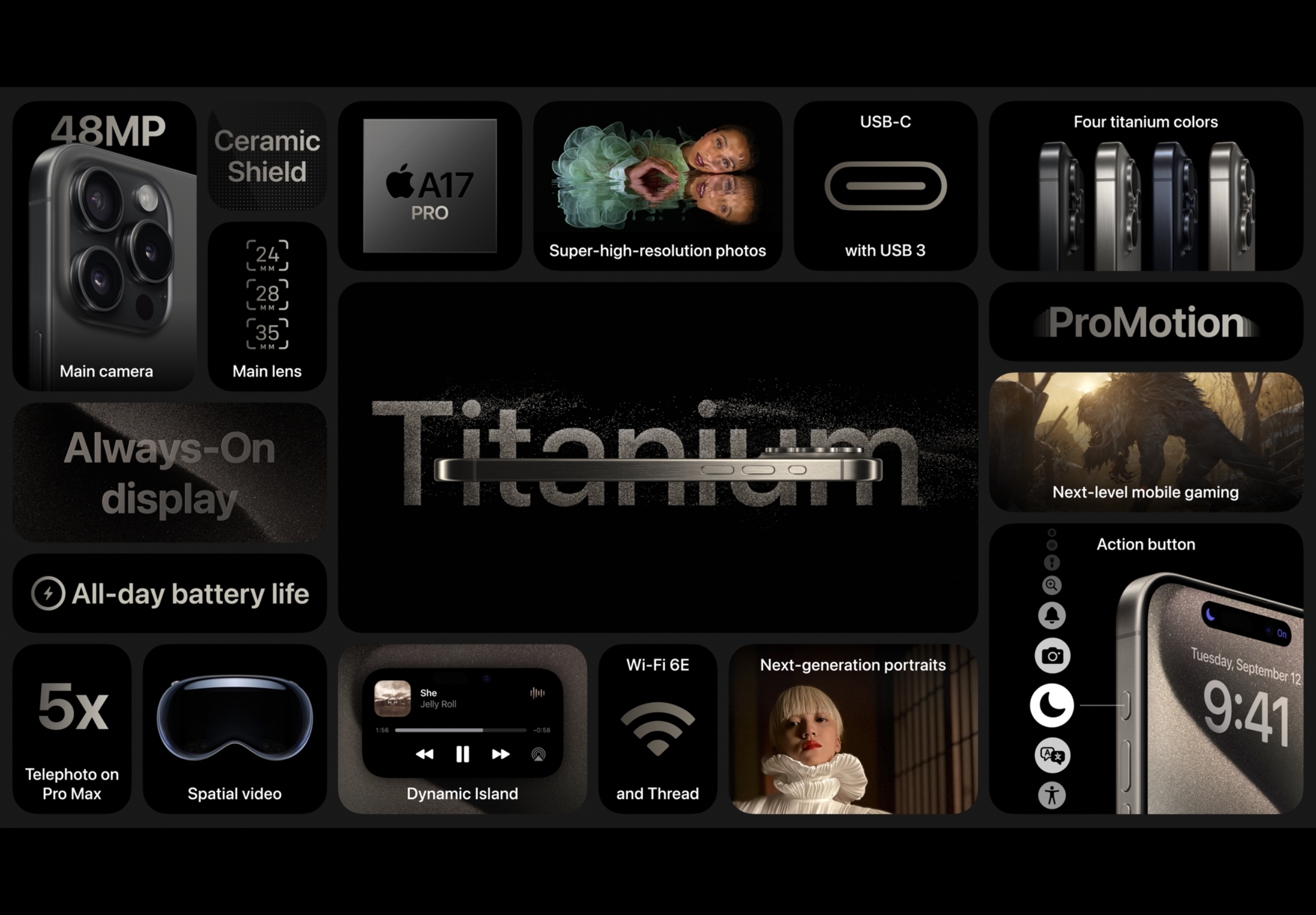 iPhone 15 Pro系列发布 搭载A17Pro芯片GPU增强售7999元起_凤凰网
