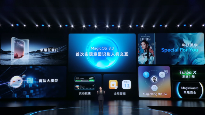 荣耀MagicOS 8.0发布：推出任意门主动AI交互 并将屏蔽摇一摇广告_凤凰网