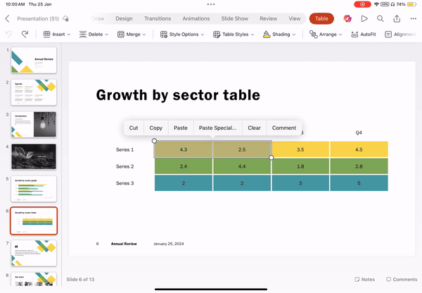 微软邀请测试iPad新版PowerPoint：支持合并/拆分单元格_凤凰网