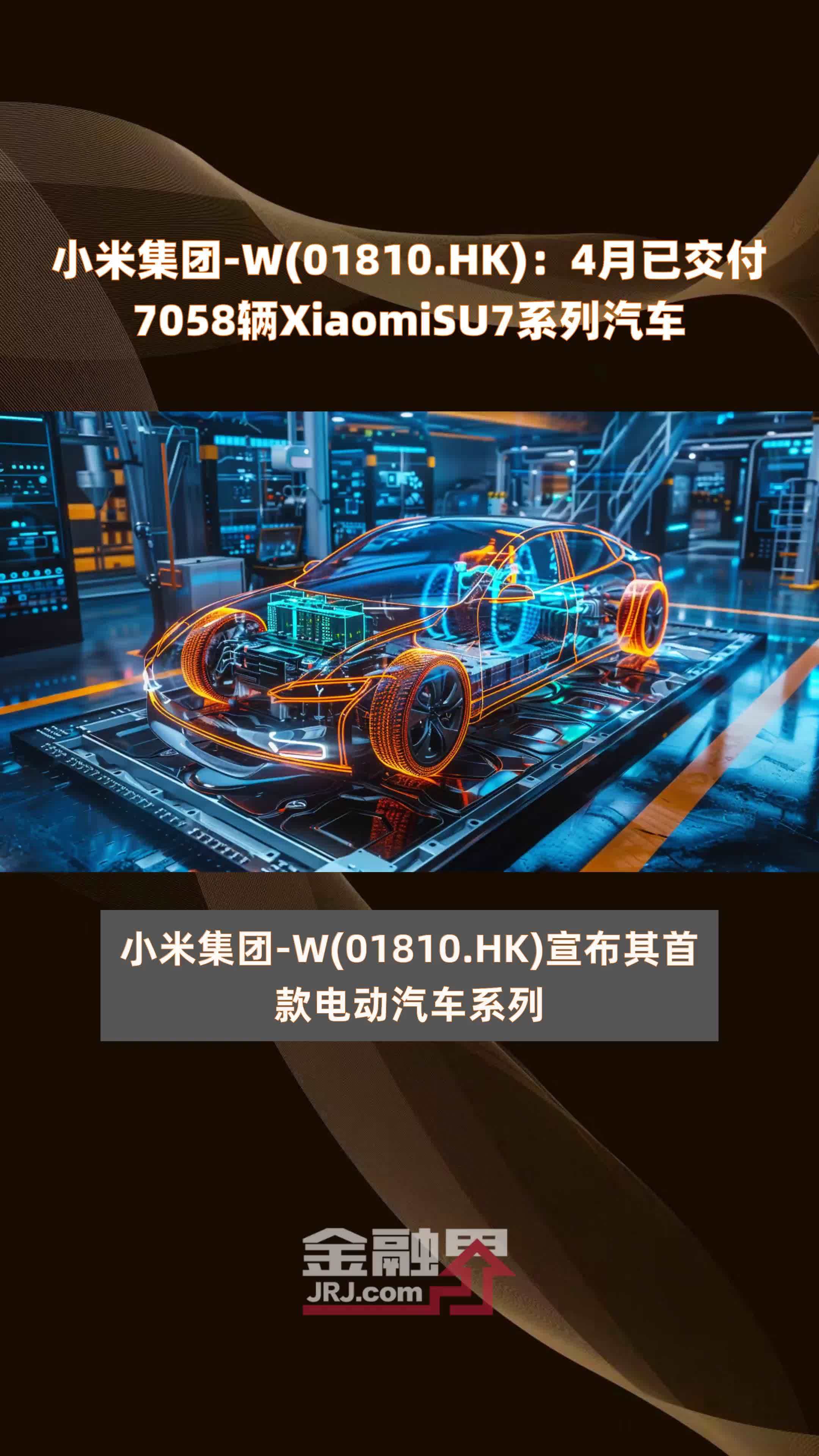 小米集团-W(01810.HK)：4月已交付7058辆XiaomiSU7系列汽车 |快报_凤凰网视频_凤凰网