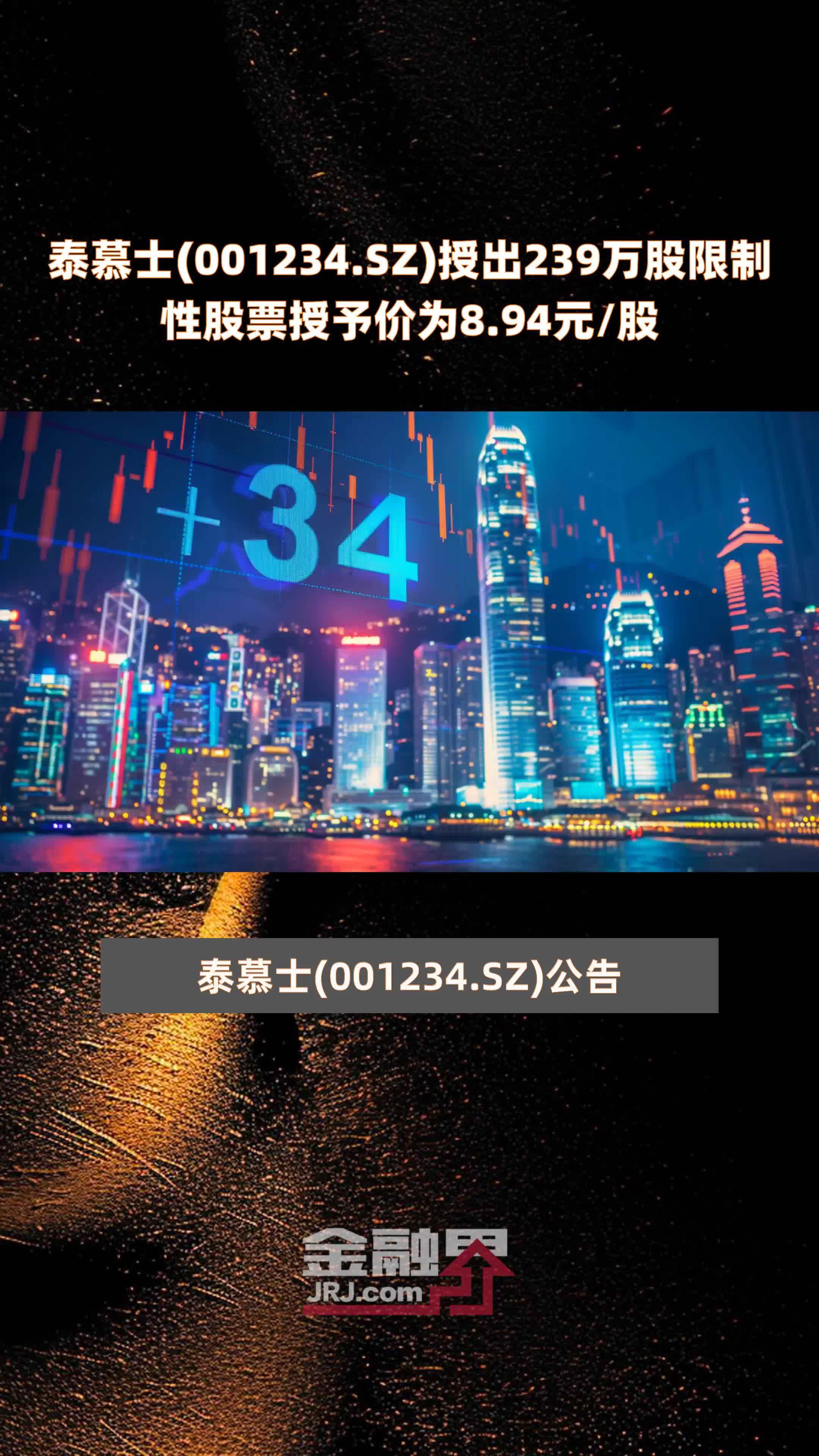 泰慕士(001234.SZ)授出239万股限制性股票授予价为8.94元/股 |快报_凤凰网视频_凤凰网