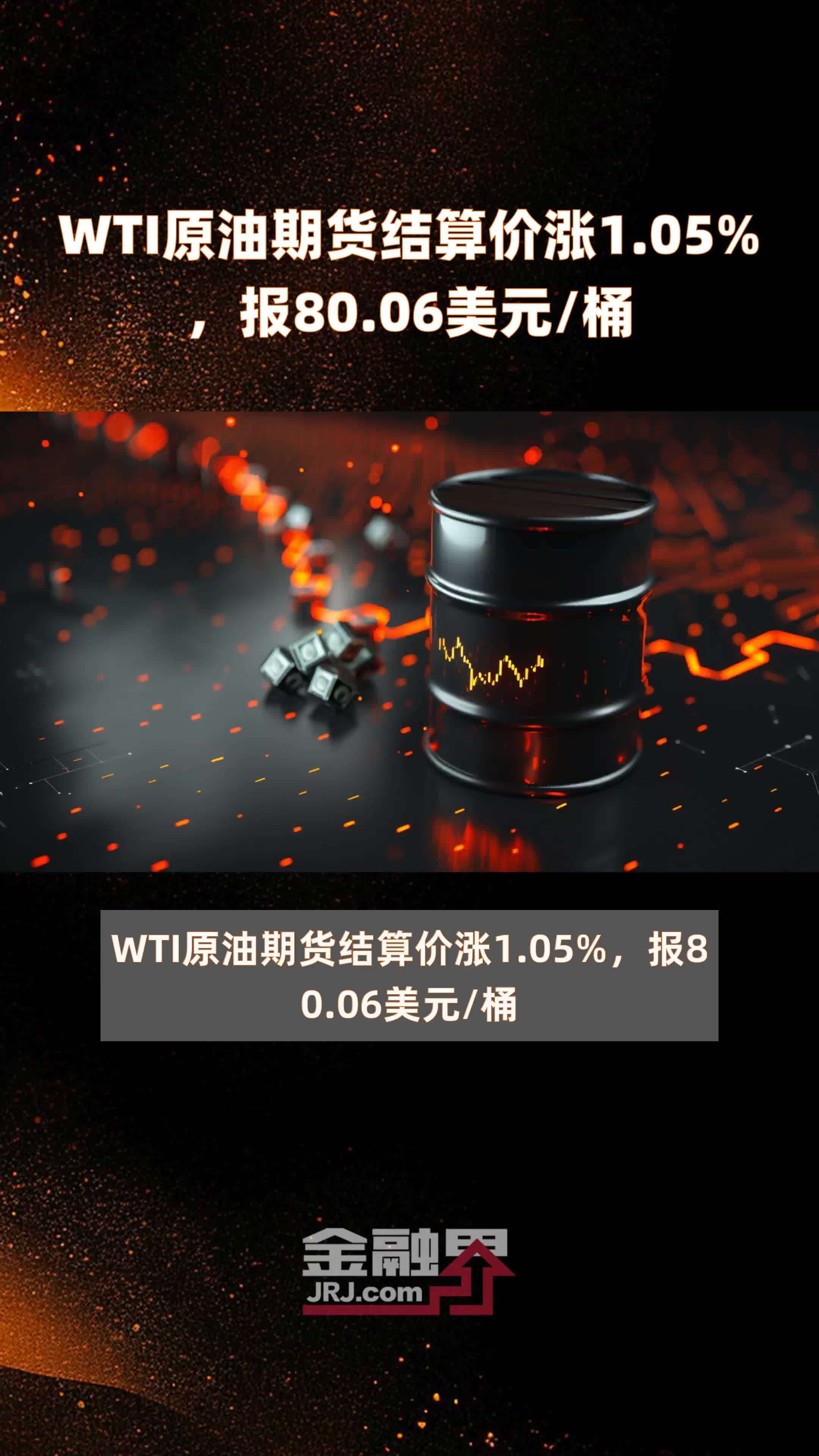 WTI原油期货结算价涨1.05%，报80.06美元/桶 |快报_凤凰网视频_凤凰网