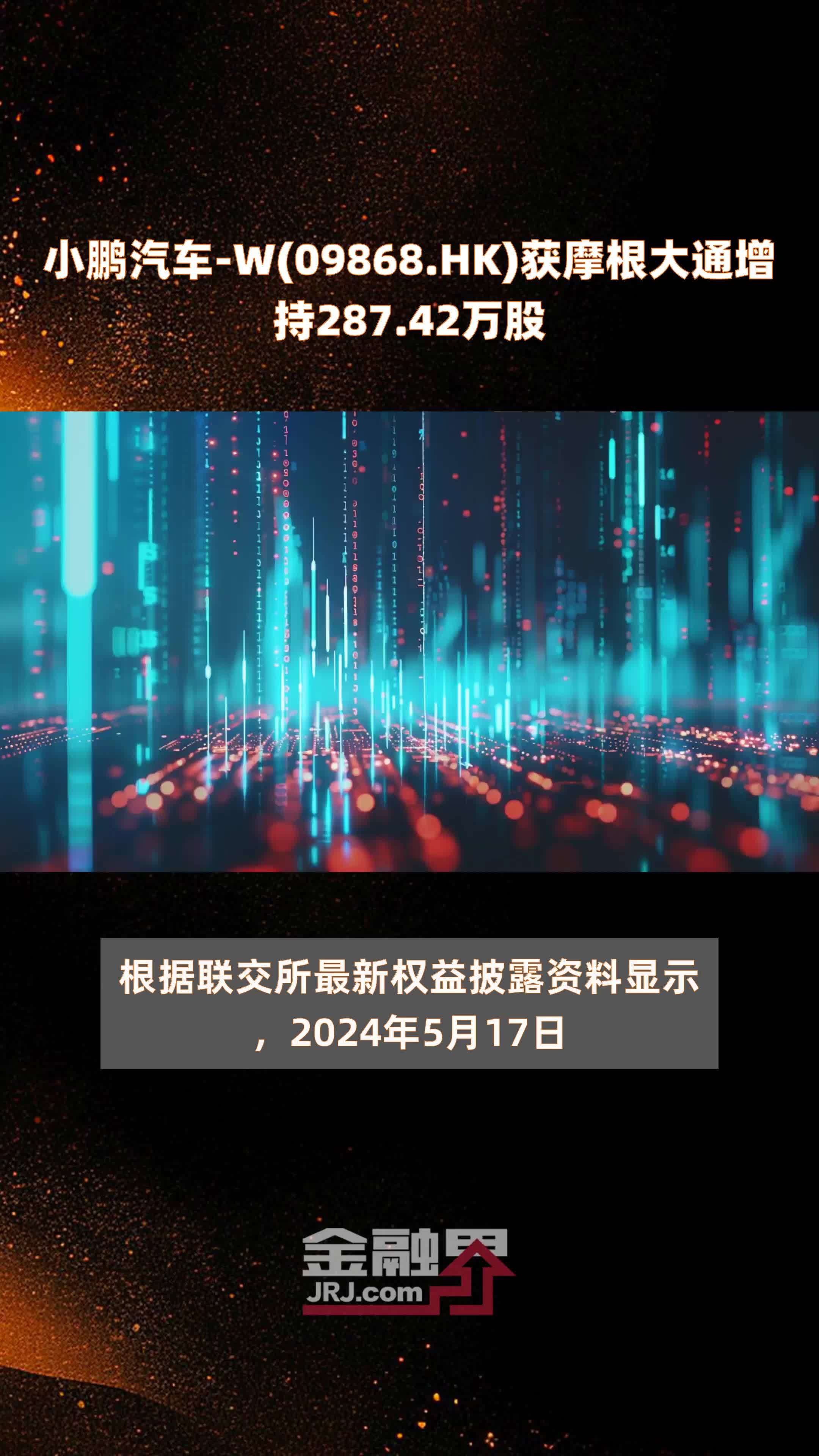 小鹏汽车-W(09868.HK)获摩根大通增持287.42万股 |快报_凤凰网视频_凤凰网