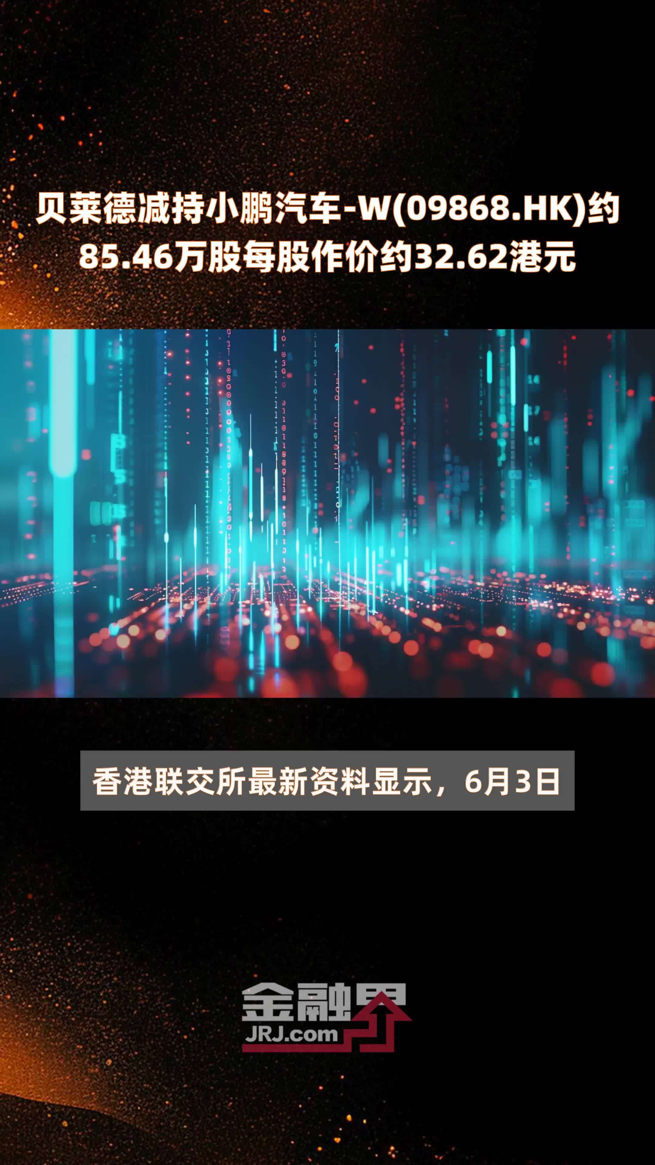 贝莱德减持小鹏汽车-W(09868.HK)约85.46万股每股作价约32.62港元 |快报_凤凰网视频_凤凰网