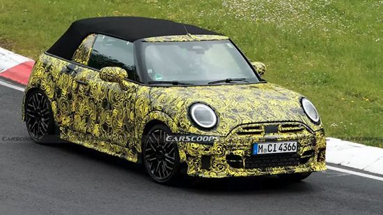 全新MINI COOPER JCW Convertible谍照曝光_凤凰网