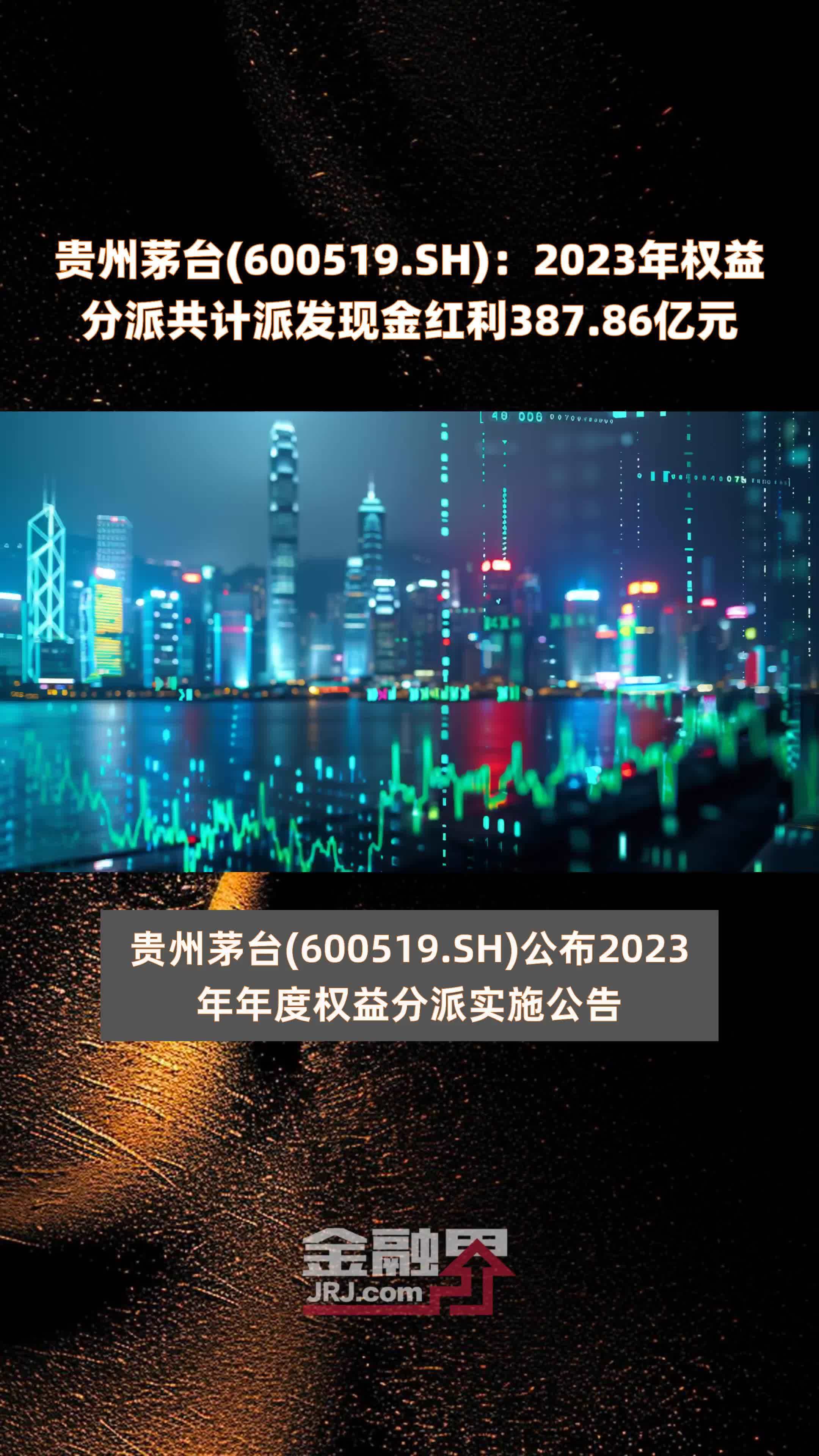 贵州茅台(600519.SH)：2023年权益分派共计派发现金红利387.86亿元 |快报_凤凰网视频_凤凰网