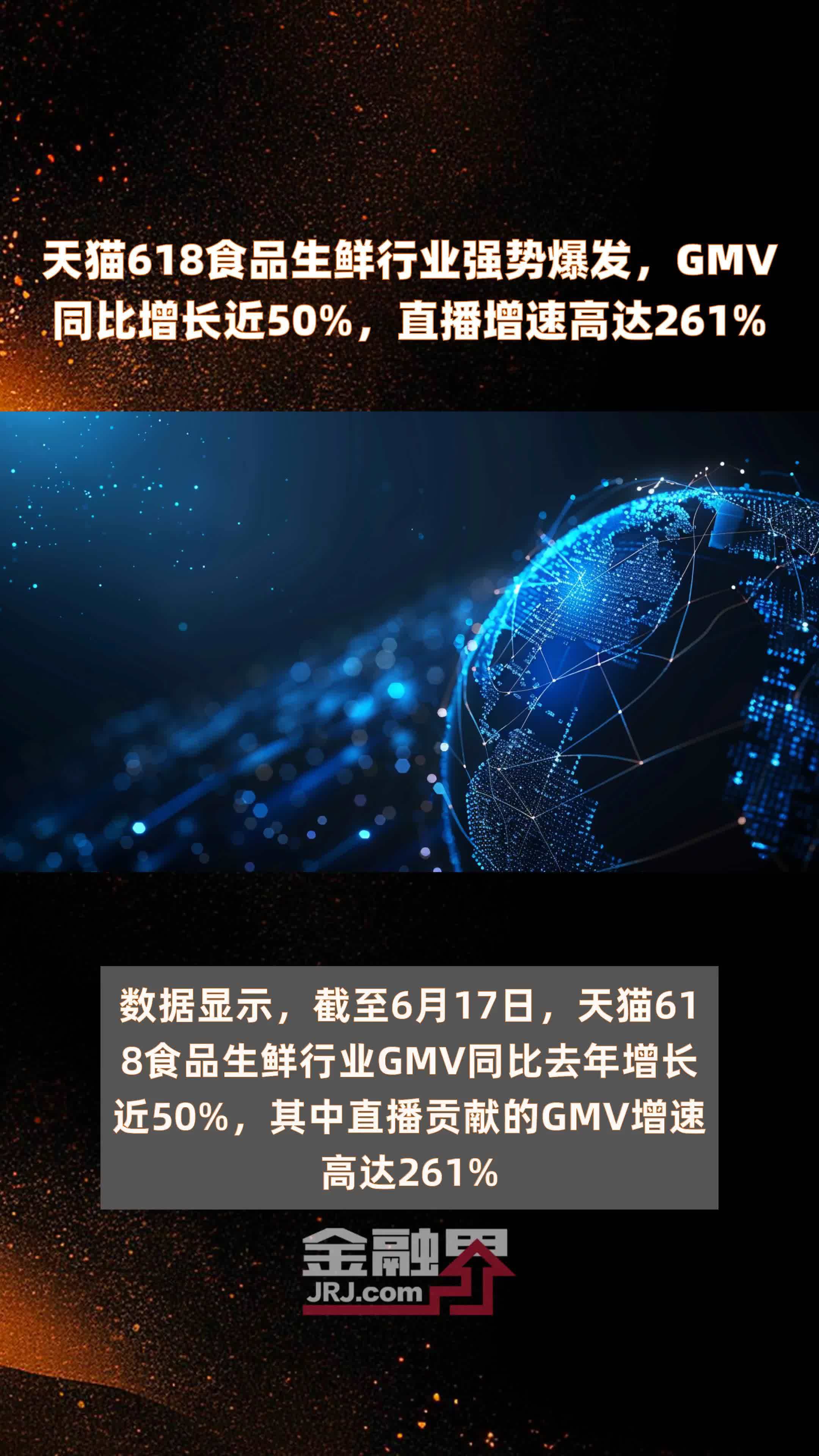 天猫618食品生鲜行业强势爆发，GMV同比增长近50%，直播增速高达261% |快报_凤凰网视频_凤凰网