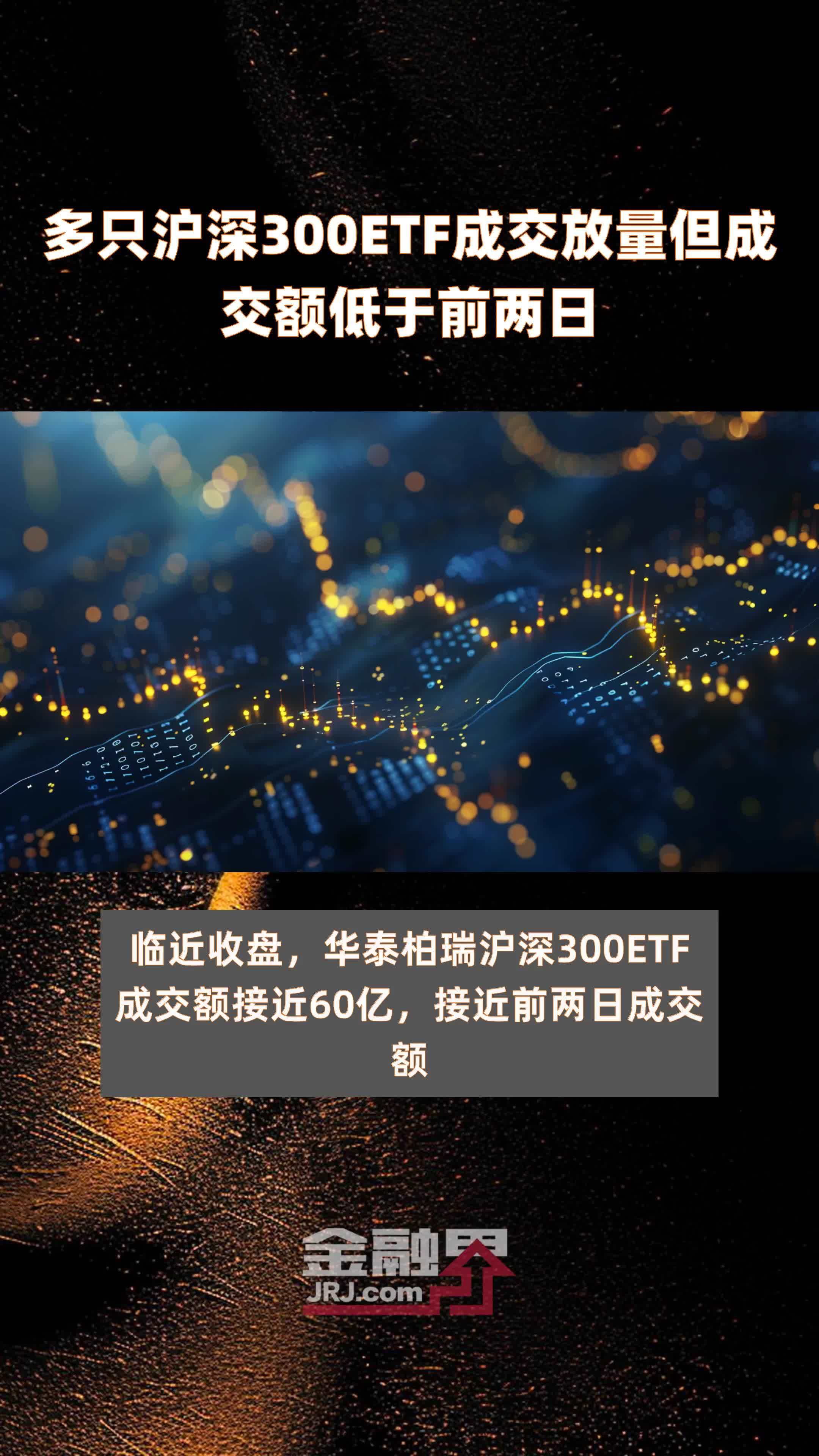 多只沪深300ETF成交放量但成交额低于前两日 |快报_凤凰网视频_凤凰网