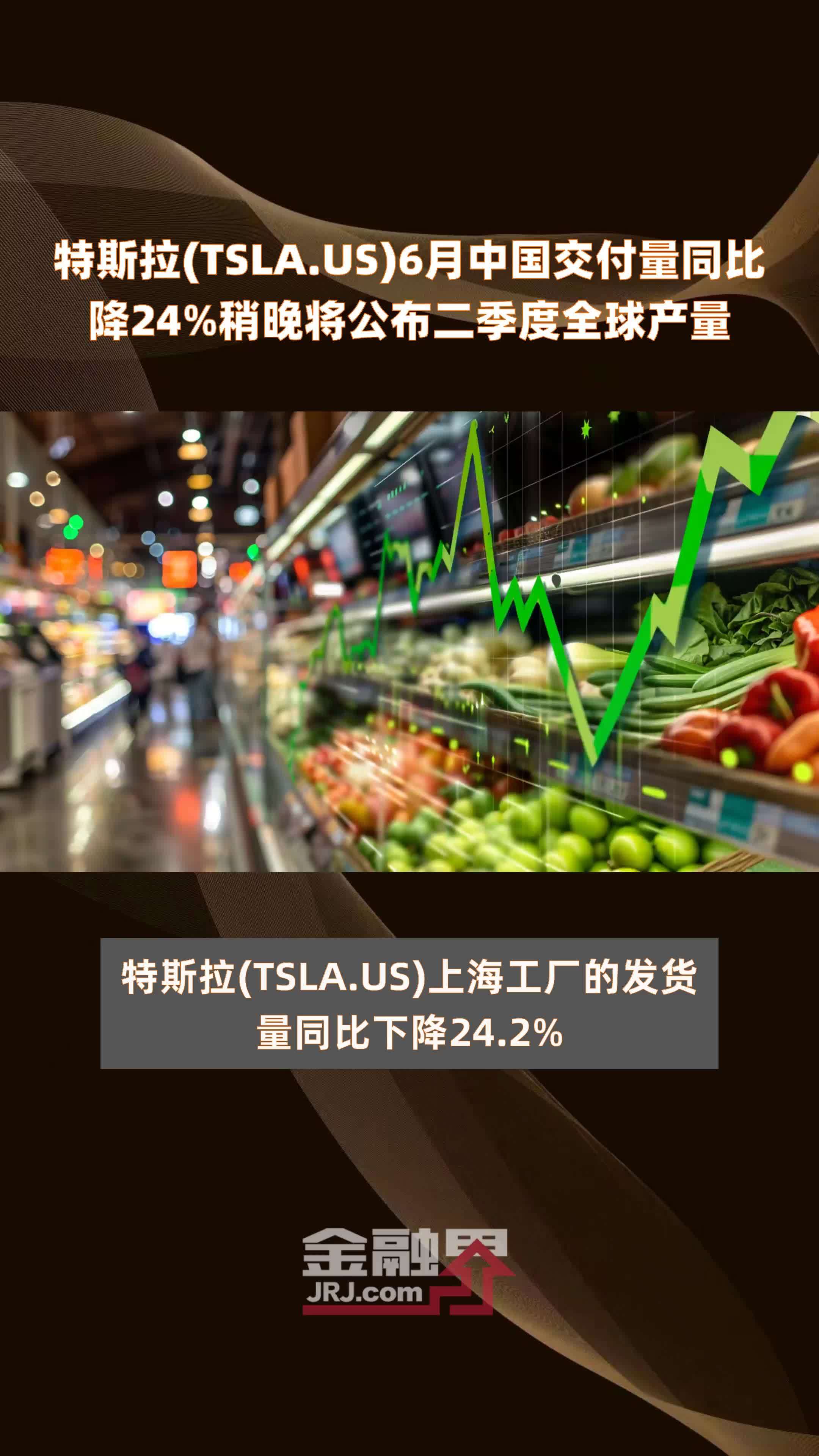特斯拉(TSLA.US)6月中国交付量同比降24%稍晚将公布二季度全球产量 |快报_凤凰网视频_凤凰网