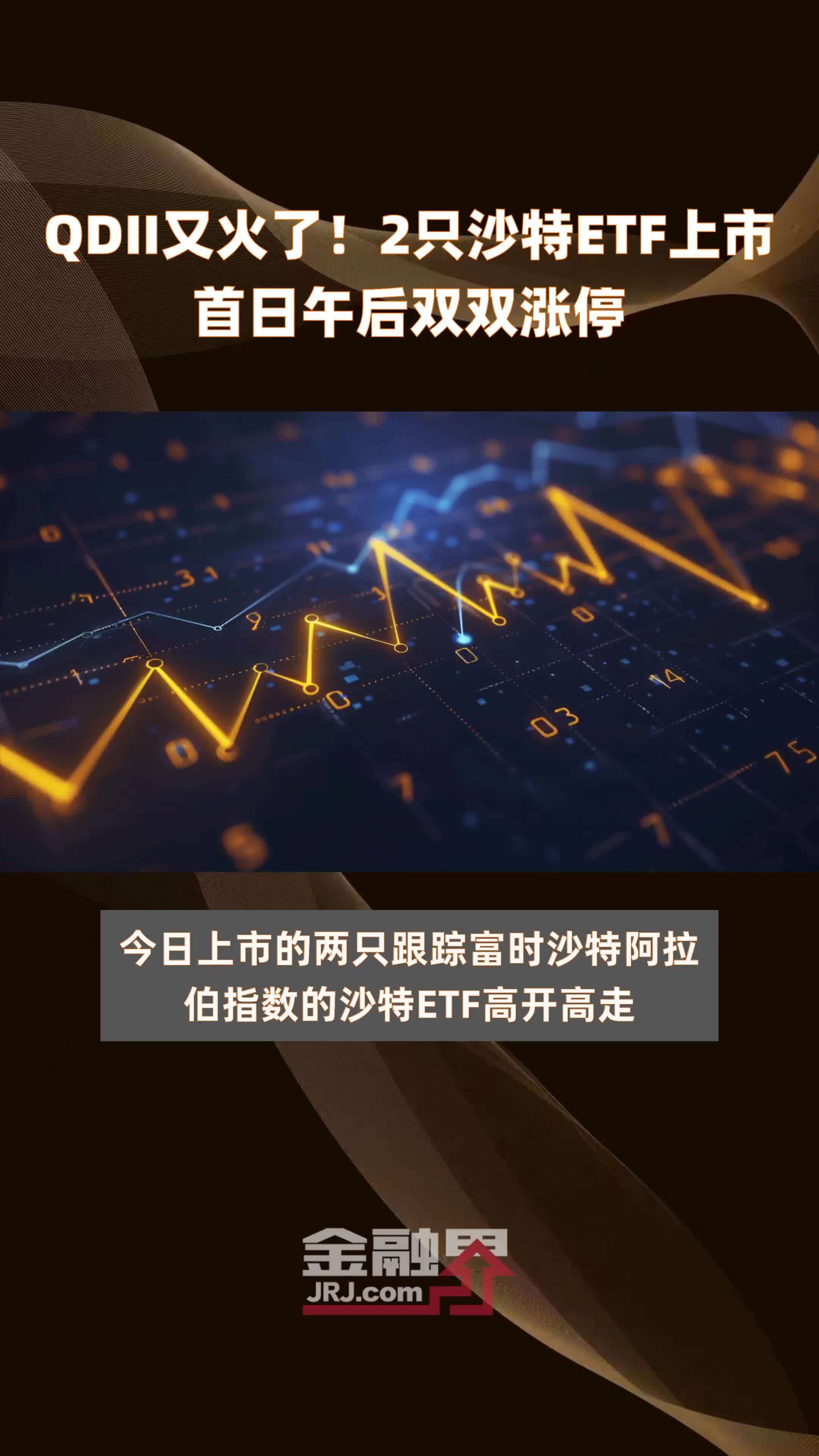 QDII又火了！2只沙特ETF上市首日午后双双涨停 |快报_凤凰网视频_凤凰网
