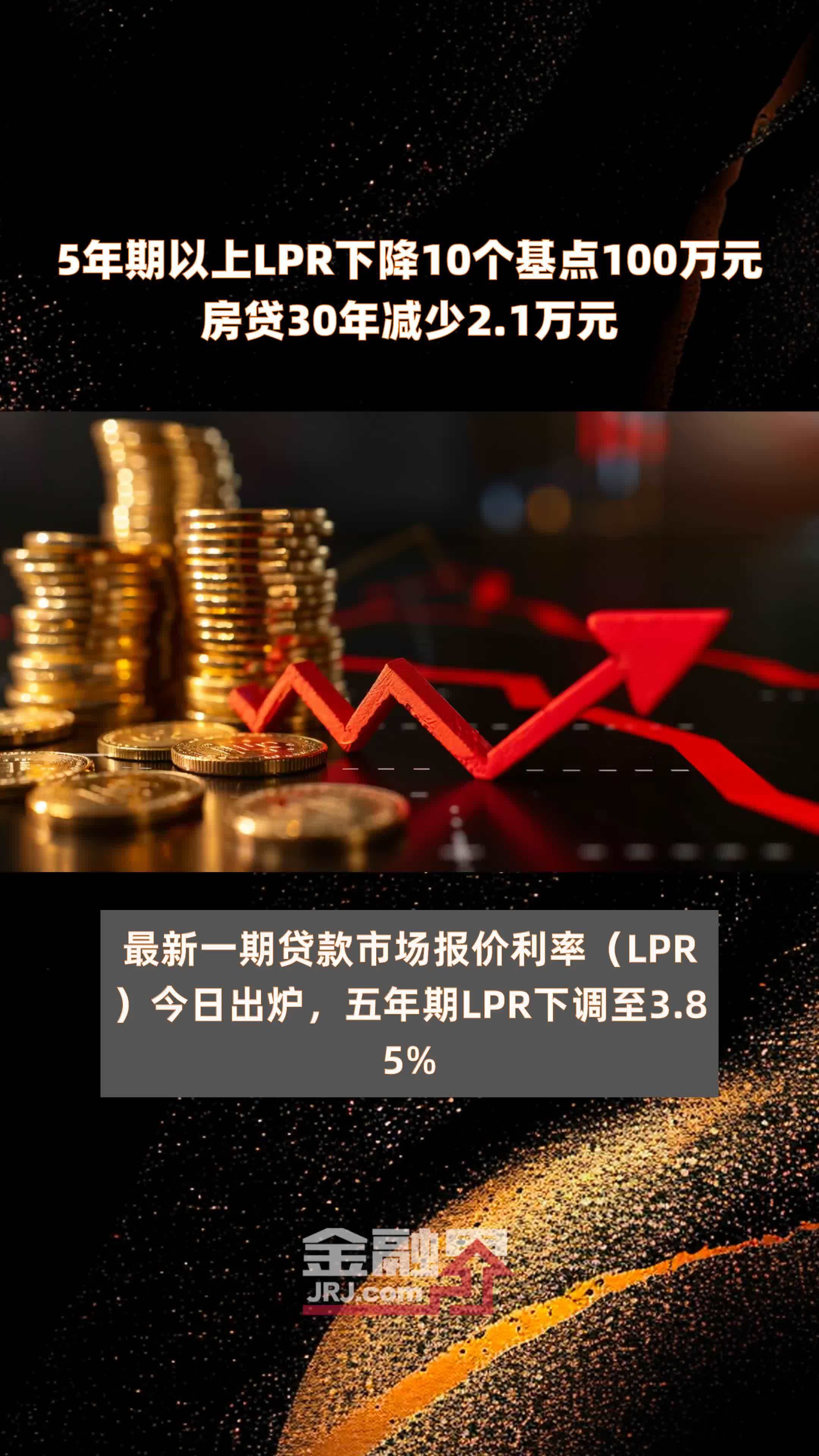 5年期以上LPR下降10个基点100万元房贷30年减少2.1万元 |快报_凤凰网视频_凤凰网