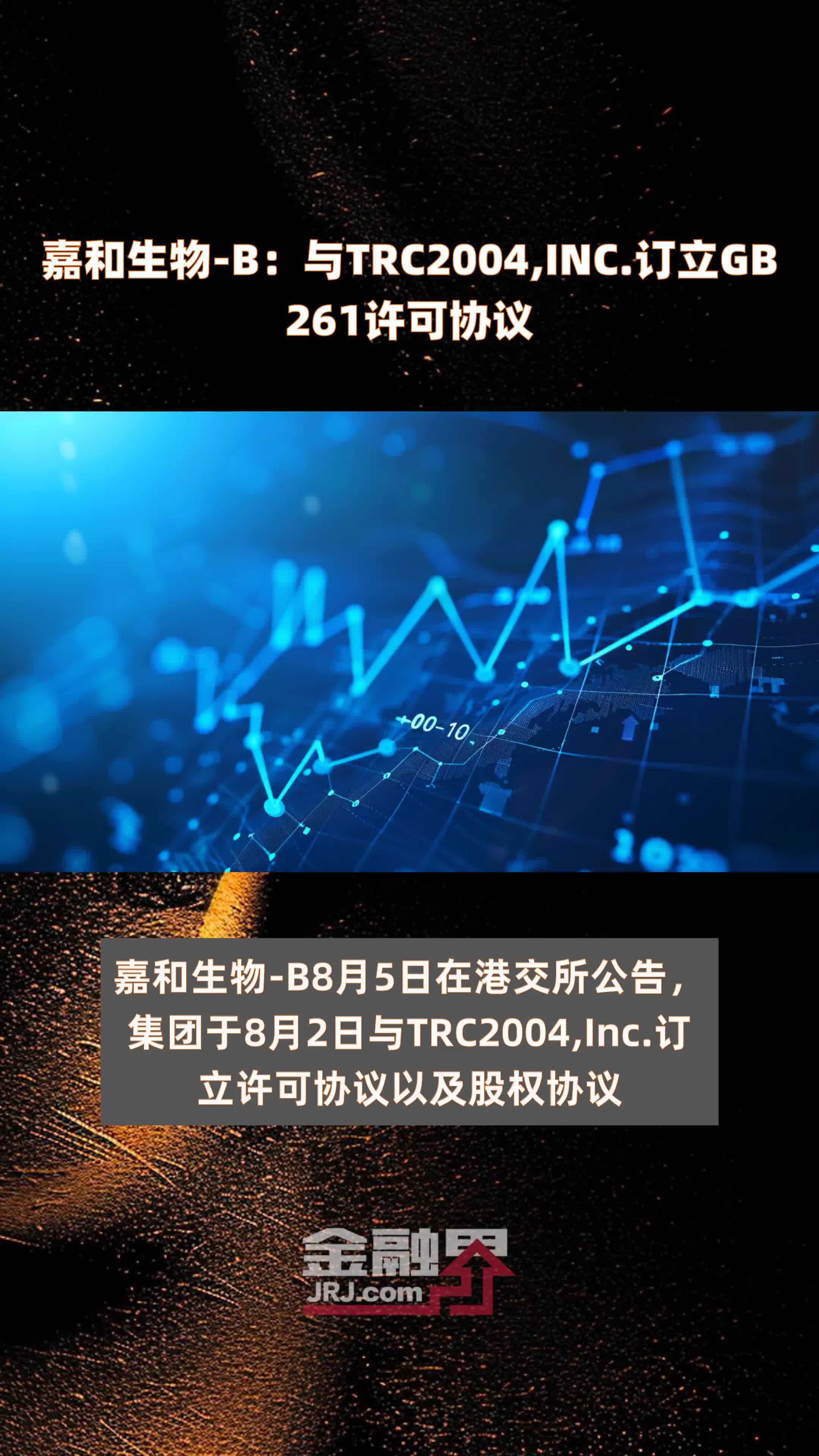 嘉和生物-B：与TRC2004,INC.订立GB261许可协议 |快报_凤凰网视频_凤凰网