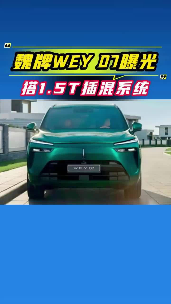 魏牌WEY 07 曝光：1.5T插混动力，豪华大气设计，上市在即_凤凰网视频_凤凰网