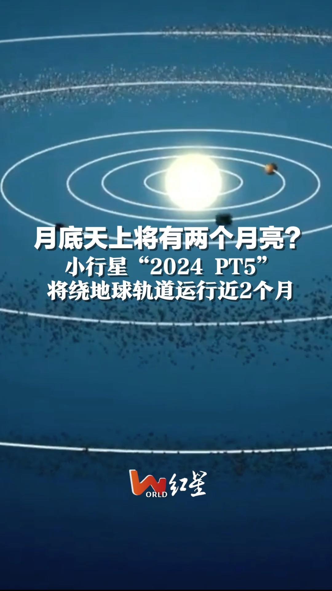 月底天上将有两个月亮？ 小行星“2024 PT5”将围绕地球轨道运行近2个月_凤凰网视频_凤凰网